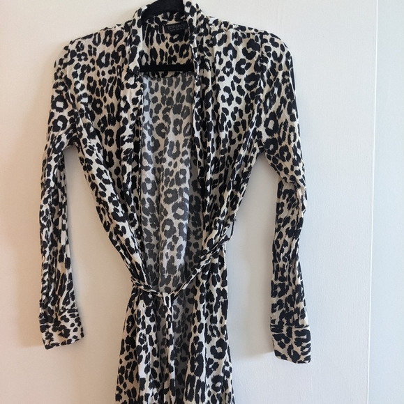 Dresses | Topshop Animal Print Robe Dress Coverup | Poshmark